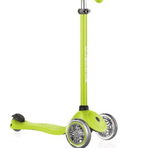 Globber Toddler Scooter | 3 Wheel Kick Scooter for Kids and Toddlers Ages 3-7 with Light Up Wheels | Grow with Me Outdoor Kick Scooter for Girls and Boys with Adjustable Handle Bars (V2, Lime Green)