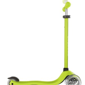 Globber Toddler Scooter | 3 Wheel Kick Scooter for Kids and Toddlers Ages 3-7 with Light Up Wheels | Grow with Me Outdoor Kick Scooter for Girls and Boys with Adjustable Handle Bars (V2, Lime Green)