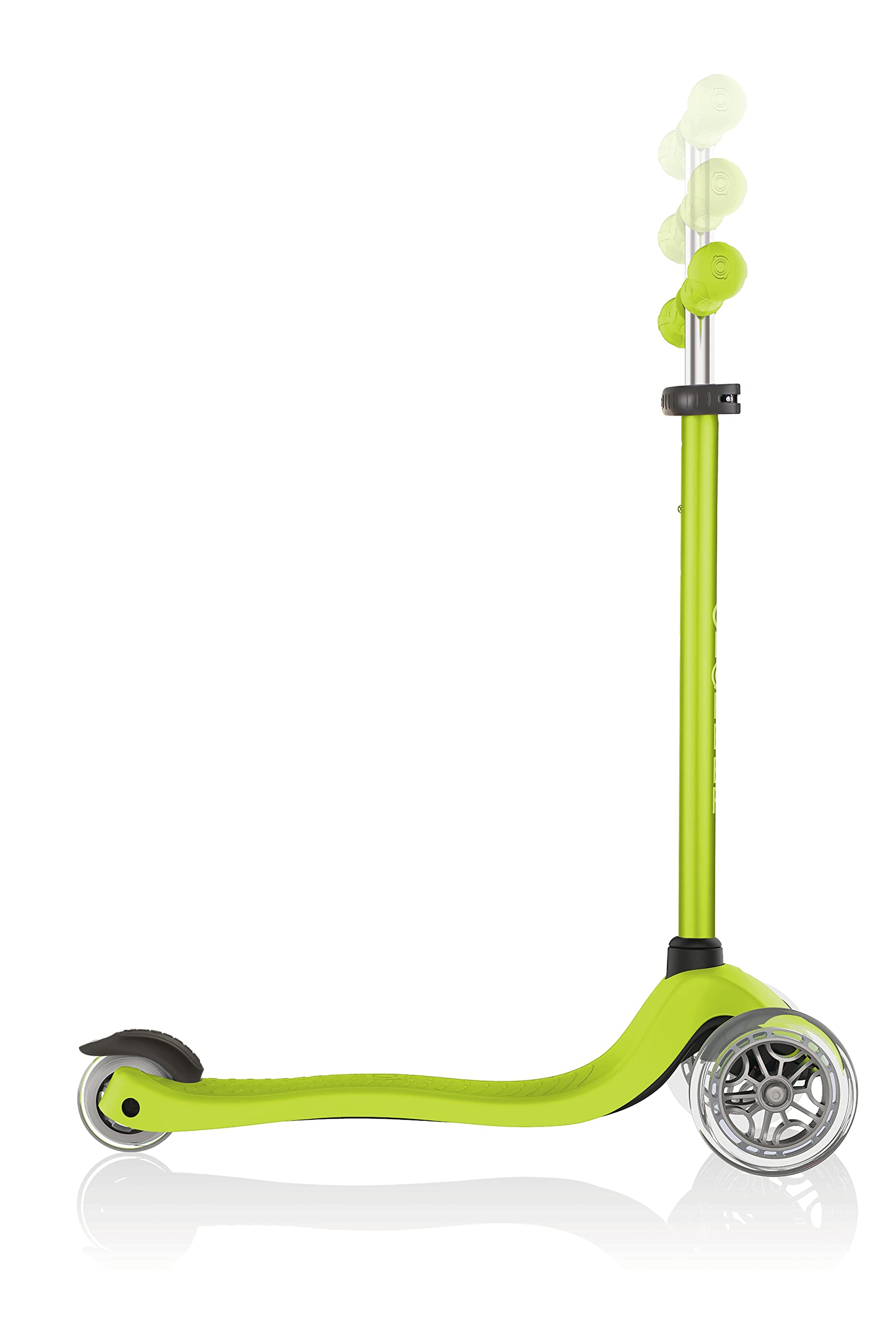 Globber Toddler Scooter | 3 Wheel Kick Scooter for Kids and Toddlers Ages 3-7 with Light Up Wheels | Grow with Me Outdoor Kick Scooter for Girls and Boys with Adjustable Handle Bars (V2, Lime Green)