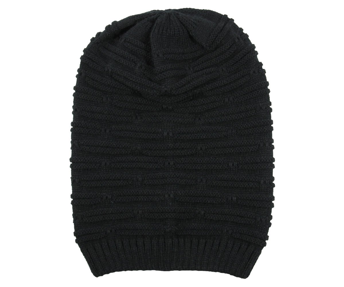 RW Rasta Stretch Long Beanie Hats Black