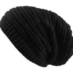 RW Rasta Stretch Long Beanie Hats Black