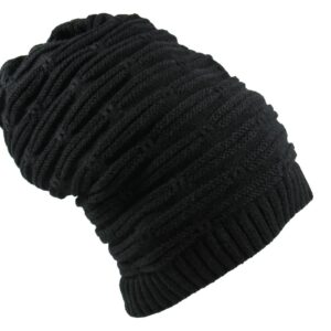 RW Rasta Stretch Long Beanie Hats Black