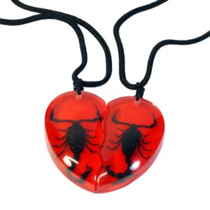 REALBUG SP2212 Heart Necklace, Red/Black