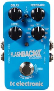 tc electronic flashback 2 delay legendary delay pedal with groundbreaking mash footswitch, crystal delay effect and built-in toneprint technology, blue