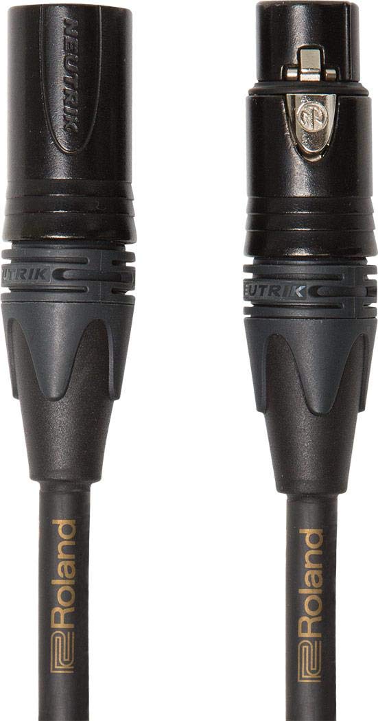 Roland Gold Quad Series Neutrik XLR Microphone Cable, 25-Feet