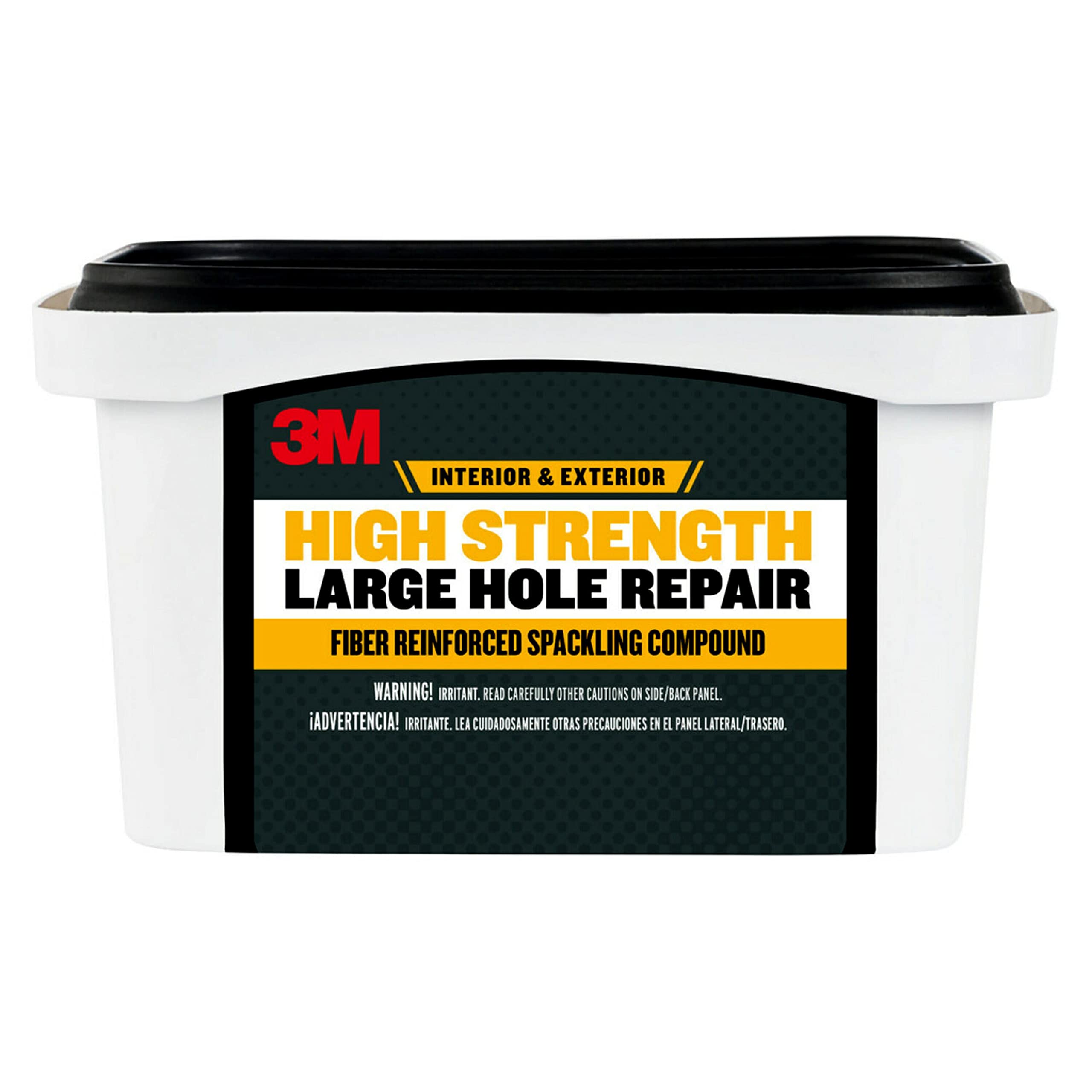 3M High Strength Fiber Reinforced Spackling Compound, 32 oz., Ideal for Large Hole Repair Cracks and Damaged Surfaces in Drywall, Plaster, Stucco, Concrete and Wood, For Easy Wall Repair (LHR-32-BB)