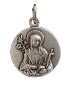 i g j saint catherine from siena silver medal - the patron saints medals