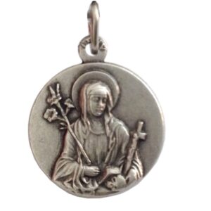 I G J Saint Catherine from Siena Silver Medal - The Patron Saints Medals