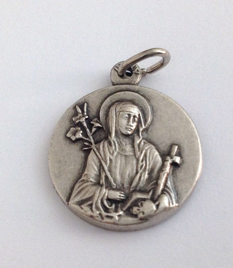 I G J Saint Catherine from Siena Silver Medal - The Patron Saints Medals