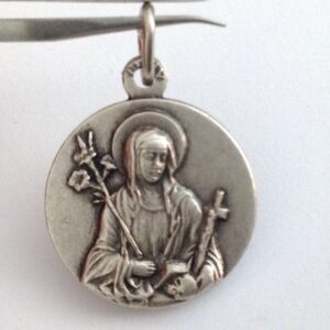 I G J Saint Catherine from Siena Silver Medal - The Patron Saints Medals