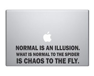 normal is an illusion sticker decal macbook pro air 13" 15" 17" laptop sticker inspirational text motivational sticker