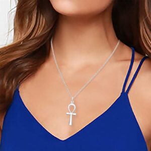 Blue Apple Co. Ankh Pendant Charm 925 Sterling Silver Egyptian Cross Ankh