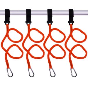 yyst orange paddle leash paddle holder tool lanyard - no paddle (orange x 4 pack)