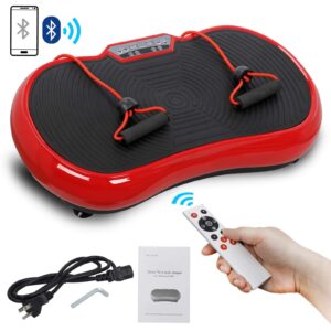 ZENY Vibration Plate Exercise Machine, Whole Body Workout Vibration Fitness Platform for Weight Loss, Toning Wellness, Home Gym Equipment (Red)