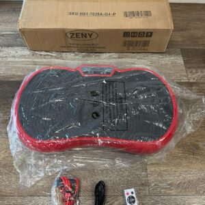 ZENY Vibration Plate Exercise Machine, Whole Body Workout Vibration Fitness Platform for Weight Loss, Toning Wellness, Home Gym Equipment (Red)