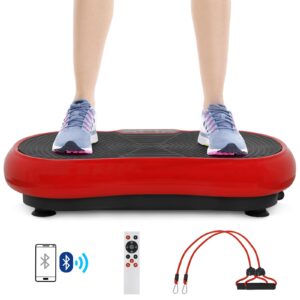 ZENY Vibration Plate Exercise Machine, Whole Body Workout Vibration Fitness Platform for Weight Loss, Toning Wellness, Home Gym Equipment (Red)