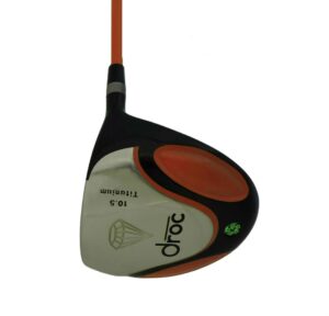 droc - dimond golf driver right hand (10.5 degrees. 100% titanium, 100% graphite shaft) age 10 - adult orange and black