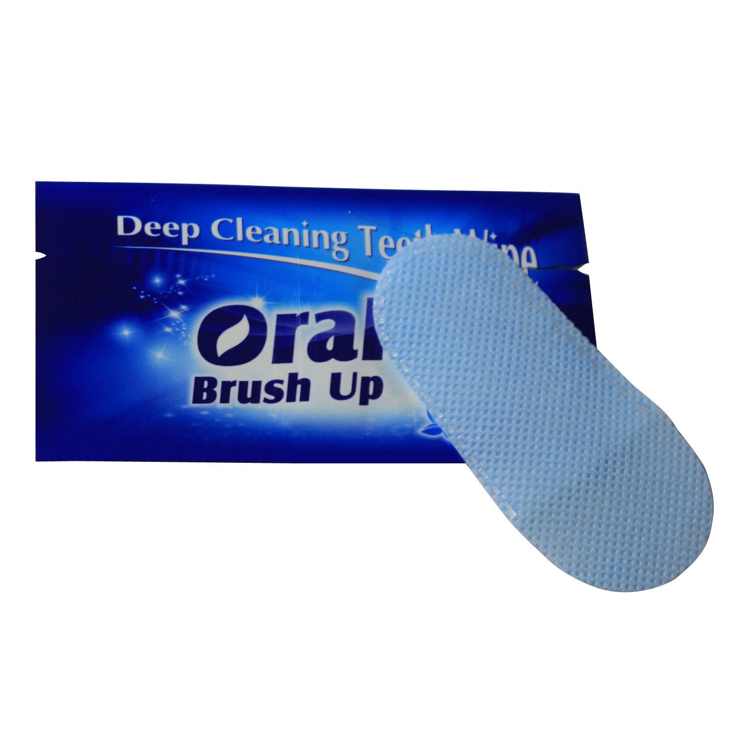 Mint Flavor Finger Teeth Wipes Disposable Brush Ups,Pack of 100,Dark Blue