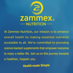 Zammex Premium Collagen Peptides Powder Unflavored,Hydrolyzed Proteins Types I & III, Supports Hair, Skin, Nails, Joints, Grass Fed, Non-GMO, Gluten-Free,Paleo & Keto Friendly,60 Servings