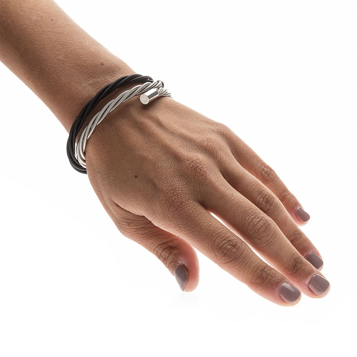 Wear Your Music - Bass String Bracelet (Duo - Silver & Black)