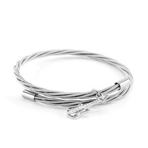 wear your music - guitar string bracelet with charm (guitar)