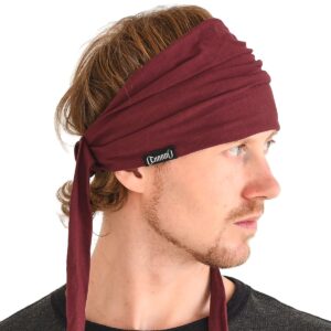 charm japanese headband pirate bandana - men ninja head wrap women hair band maroon