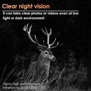 BLAZEVIDEO 2-Pack 48MP 1296P Game & Trail Cameras H.264 MP4 Video No Glow Wildlife Hunting Cams with Night Vision Motion IP66 Activated Waterproof for Outdoor Wildlife Hunting & Backyard Security