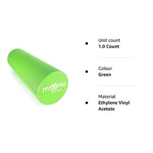 Maximo Fitness Foam Roller - 18" x 6" High Density Exercise Roller for Trigger Point Self Massage, Muscle and Back Roller for Fitness, Physical Therapy, Yoga and Pilates, Gym Equipment, Green