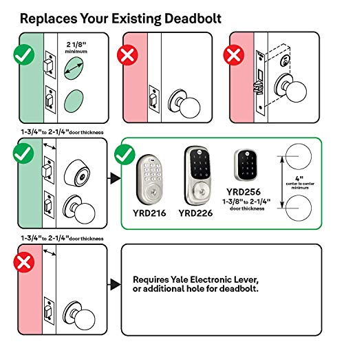 Yale Assure Lock - Keypad Door Lock in Bronze, Keypad with Key