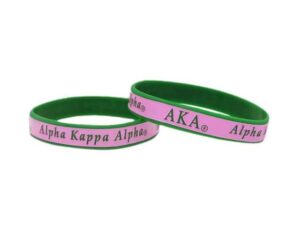 new classic! alpha kappa alpha silicone bracelet