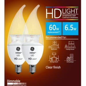 G E LIGHTING 92270 6.5W LED CAC Bulb (2 Pack)