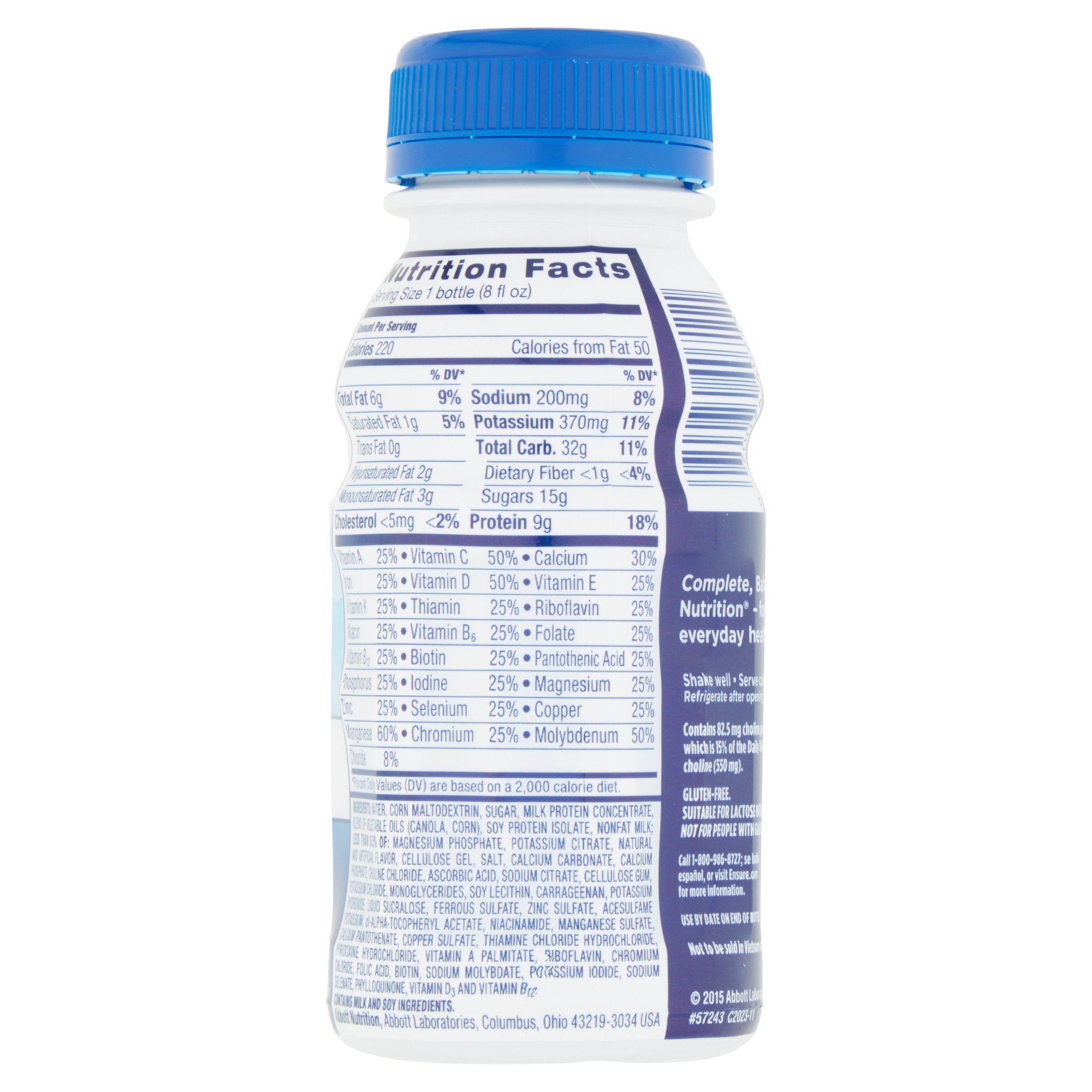 Ensure Liq Van Bottle Size 6/8z Ensure Balanced Nutrition Shake Vanilla 6 Pack, 48 Fl