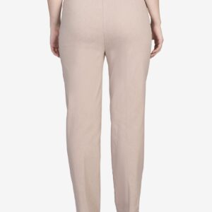 Alfred Dunner Womens Petite Classic Allure Fit Proportioned Pant with Elastic Comfort Waistband, Tan, 8P