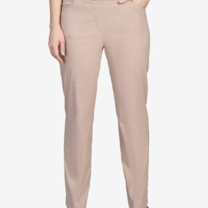 Alfred Dunner Womens Petite Classic Allure Fit Proportioned Pant with Elastic Comfort Waistband, Tan, 8P