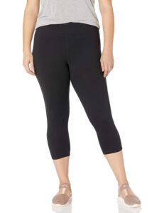 just my size active plus size capri leggings, stretch jersey capri pants