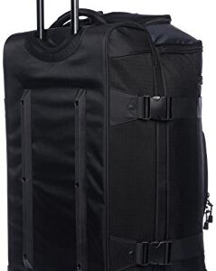 Amazon Basics Ripstop Wheeled Travel Duffel Bag, Telescoping Handle, 30", Black