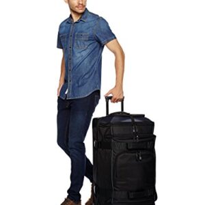 Amazon Basics Ripstop Wheeled Travel Duffel Bag, Telescoping Handle, 30", Black