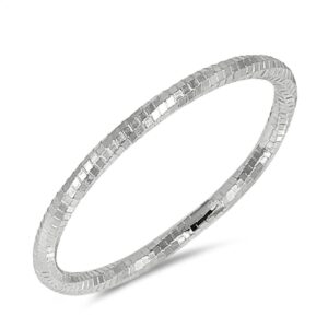 diamond-cut stackable spiral twist ring new .925 sterling silver band size 9