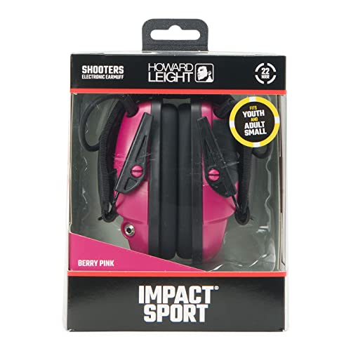 Howard Leight Impact Sport Electronic Shooting Earmuff, Youth/Small, Pink (R-02533)