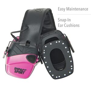 Howard Leight Impact Sport Electronic Shooting Earmuff, Youth/Small, Pink (R-02533)