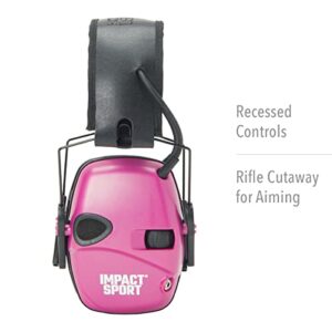 Howard Leight Impact Sport Electronic Shooting Earmuff, Youth/Small, Pink (R-02533)