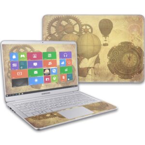 mightyskins skin compatible with samsung notebook 9 13" (2017) wrap cover sticker skins steam punk paper