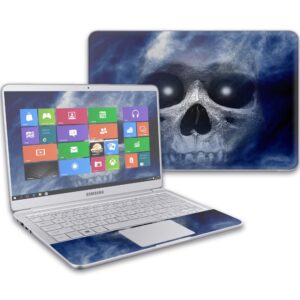 mightyskins skin compatible with samsung notebook 9 13" (2017) wrap cover sticker skins haunted skull