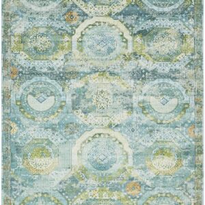 Unique Loom Baracoa Collection Area Rug - Coppelia (8' 4" x 10' Rectangle, Light Blue/ Blue)