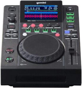 gemini sound mdj-600: professional cd & usb dj media player with 4.3" display, touch-capacitive jogwheels, midi controller – versatile dj deck for beginners and pros