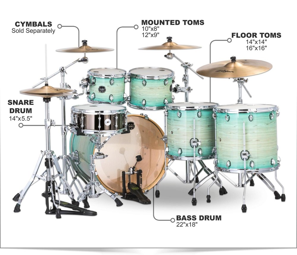 Mapex Armory Series Exotic Studioease Shell Pack Ultramarine Gloss