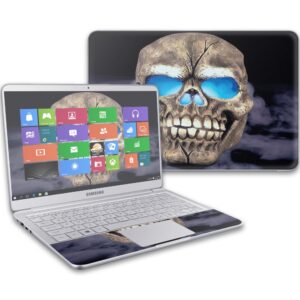 mightyskins skin compatible with samsung notebook 9 13" (2017) wrap cover sticker skins psycho skull