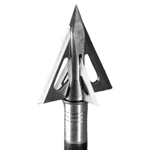 slick trick 1 1/16 viper trick 3pk 100gr stainless broadhead, silver/black