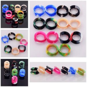 Stuppendux 54PCS Silicone Tunnels Ear Gauges Tunnels Plugs Stretchers Expander Mix Set for Women Men 3/4" 20mm