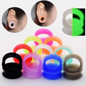 Stuppendux 54PCS Silicone Tunnels Ear Gauges Tunnels Plugs Stretchers Expander Mix Set for Women Men 3/4" 20mm